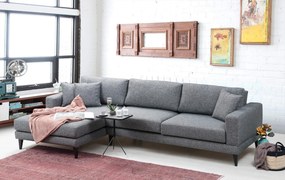 Hanah Home Rohová pohovka NORDIC tmavě šedá levá 560ARE1112