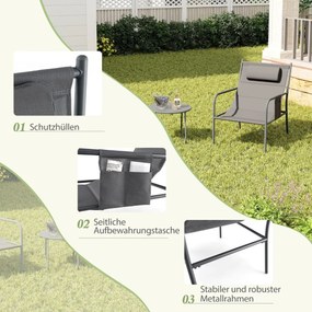 Costway Balkonový nábytek 3 kusy. Gartenmöbel Set mit 2 Stühlen a Tisch