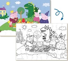 DODO Oboustranné puzzle Prasátko Peppa: Piknik / 60 dílků / 32 x 23 cm