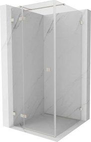 Mexen Lunar T, sklápěcí sprchový kout levý 120 x 120 cm, 8mm čiré sklo, ocelový profil, 834T-120-120-97-00-L