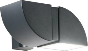 FAN LED-IDEM-AP Venkovní nástěnné LED svítidlo IDEM antracit, hliník, 8 W, 840 lm, 4000 K, IP44, 20,2 x 9 x 15,3 cm - FANEUROPE