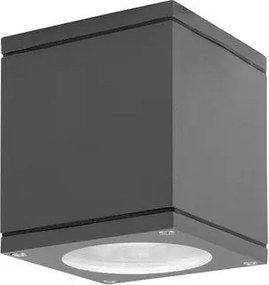 NV 9020022 Venkovní stropní svítidlo CERISE tmavě šedý hliník a skleněný difuzor GU10 1x7W IP54 220-240V bez žárovky - NOVA LUCE
