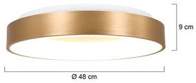Stropní svítidlo LED Ringlede 2 700 K Ø 48 cm zlatá