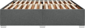 Rám postele bez matrace tmavě šedý 180 x 200 cm textil 3284493