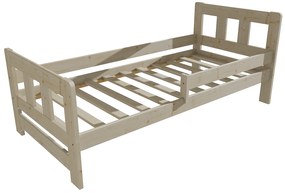 Vomaks Dětská postel se zábranou VMK010FA KIDS Rozměr: 100 x 200 cm, Barva: surové dřevo