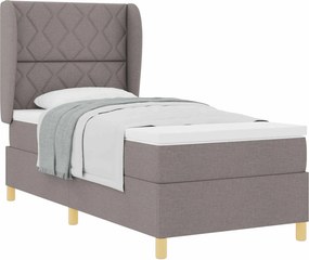 Postel s boxspringem s čelo Taupe 200 x 90 cm textil 3340799