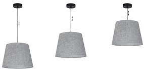 Závěsné svítidlo Jen, 1x šedé textilní stínítko, (fi 38 cm), b