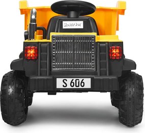 Costway 12 V dětský traktor s elektrickou zadní lopatou a dálkovým ovládáním