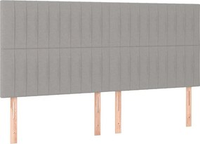 Box spring postel s matrací světle šedá 180 x 200 cm textil 3128701