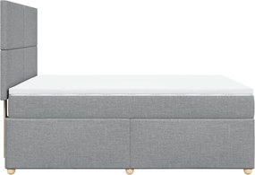 Box spring postel s matrací světle šedá 140 x 200 cm textil 3293596