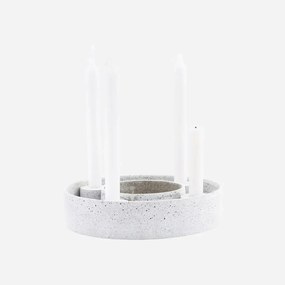 House Doctor Adventní kulatý svícen RING na 4 svíčky 26 cm šedý