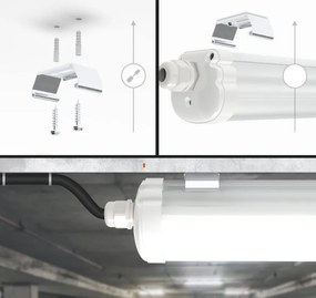 BERGE 2x LED stropní svítidlo 70W 150cm 7000lm 230v