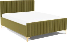 Eka Čalouněná postel SUTRA+ 140x200 cm Barva látky Trinity: Zelená (Trinity 2327), Úložný prostor: Bez úložného prostoru
