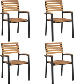 5dílný zahradní jídelní set masivní akáciové dřevo a kov 3155400