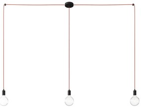 creative cables Svítidlo Spider se 3 závěsnými světly, textilním kabelem a kovovými komponenty Barva: Černá, Montáž: Sestavený