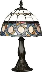 Prezent Tiffany antická hnědá / Stolní lampa / E14 / 40W / IP20 / vitr