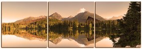 Obraz na plátně - Štrbské pleso - panoráma 5158FB (150x50 cm)