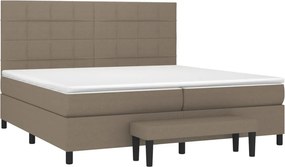 Box spring postel s matrací taupe 200x200 cm textil 3136625