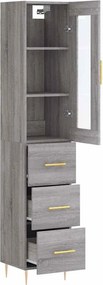 Skříň highboard šedá sonoma 34,5 x 34 x 180 cm kompozitní dřevo 3199231