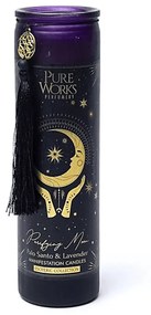 Milujeme Kameny Manifestační svíčka - Purifying Moon - palo santo a levandule