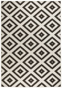 Hanse Home, Kusový koberec Twin-Wendeteppiche 103129 schwarz creme – na ven i na doma, 80x350, černobílá, chodba / předsíň