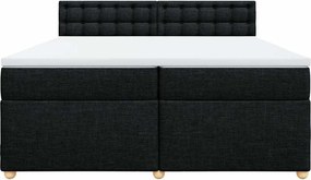 Box spring postel s matrací černá 200x200 cm textil 3289103
