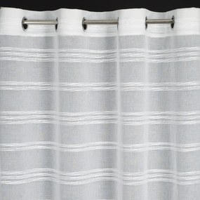 ZÁCLONA NA KROUŽCÍCH DOLY 140X250 CM BÍLÁ