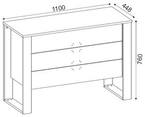 Komoda Bumerang 110 cm ořech/antracit