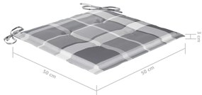vidaXL Marketos Zahradní židle s čajovým stolkem a poduškami 2ks akáciové dřevo