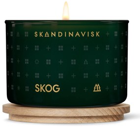 SKANDINAVISK Vonná svíčka SKOG (les) 90 g, zelená barva, sklo, vosk