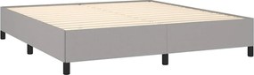 Box spring postel s matrací světle šedá 160 x 200 cm textil 3127813