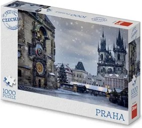 DINO Puzzle Zimní orloj / 1000 dílků