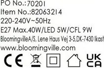 Kamenná stolní lampa v přírodní barvě s textilním stínidlem (výška 53 cm) Marci – Bloomingville