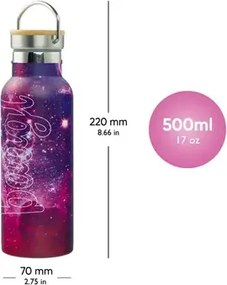BAAGL Termoláhev s bambusovým víčkem Galaxy 500 ml