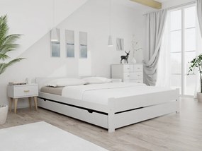 Postel IKAROS DOUBLE 120 x 200 cm, bílá Matrace: Matrace Coco Maxi 20 cm, Rošt: S laťkovým roštem