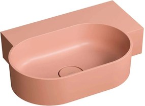 OMNIRES Ovo M+ - Umyvadlo 56x39 cm, bez přepadu, bez otvoru pro baterii, pravé, korálová OVO555UWPCO