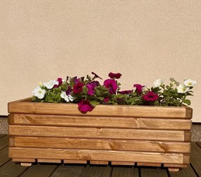 Dřevěný zahradní květináč AKSAMIT teak  800x400x300