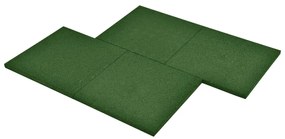 Protipádové dlaždice 6 ks pryžové 50 x 50 x 3 cm zelené,  92321