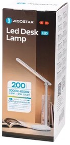 Aigostar - LED Stmívatelná nabíjecí dotyková stolní lampa LED/3W/5V