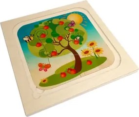 Hess Dřevěné puzzle roční období / od 3 let