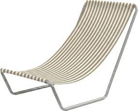 Skládací plážové lehátko SAND STRIPES, hnědé