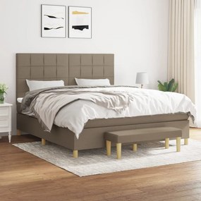 Box spring postel s matrací taupe 180x200 cm textil 3137177