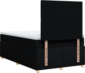 Box spring postel s matrací černá 120x190 cm textil 3291235