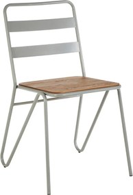 Šedá/v přírodní barvě jídelní židle z jilmového dřeva District – Premier Housewares