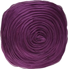 Fialový kulatý polštář ve tvaru květu Bella - Ø 40 cm