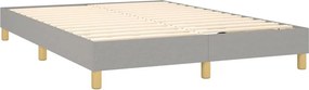 Box spring postel s matrací světle šedá 140 x 200 cm textil 3140537