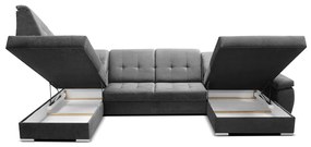 Sedací souprava ZEUS | 162x375x180 cm | LEVÁ | s funkcí RELAX | rozkládací + 2x úložný prostor | VÝBĚR TKANIN