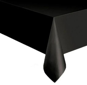 Jednorázový plastový jednobarevný ubrus 137x183 cm (matný) Barva: Černá