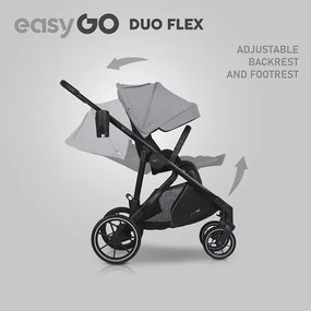Sourozenecký kočárek EasyGo Duoflex Cloudy Gray