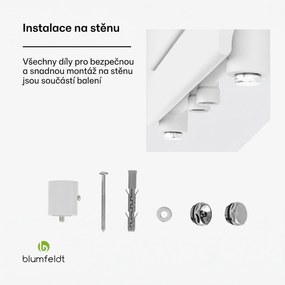 Blumfeldt Fairmont, 50 x 107, radiátor, 509 W, teplá voda, 4 držáky na ručníky, 1/2"